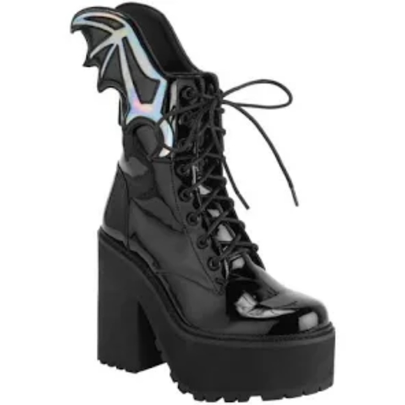Killstar | Shoes | Killstar Rave To The Grave Angel Wings Combat ...